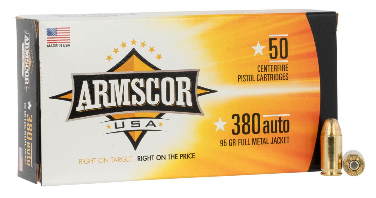 Armscor USA, .380 ACP, 95 Grain, FMJ, 50 Rounds