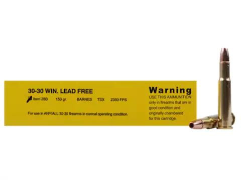 Buffalo Bore Barnes TSX, .30-30 Win, 150 Grain, TSX Lead Free, 20 Rounds